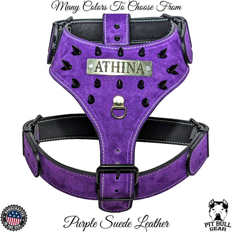 Custom Made Leather Dog Harness with Crystal Gems – Elegant & Durable ...